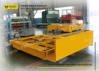 China Metal Coil Transfer Trolley / Motorized Rail Cart With Steel Pipe Handling for sale