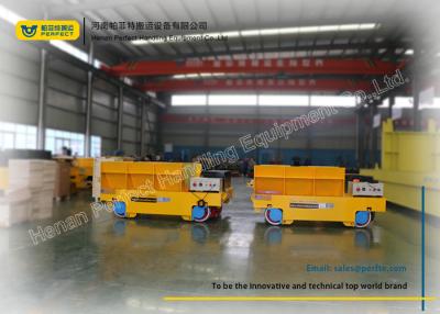 China Rail Moving Coil Transfer Trolley / Battery Powered Cart For Chemical Plant for sale