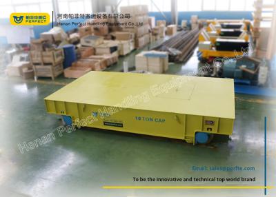 China Steel Wheel Rail Transfer Cart Adjustable Speed , Factory Automatic Steerable Trailer for sale