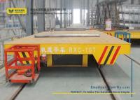 China PLC Controlled Battery Transfer Cart , Rail Drive Steel Platform Motorized Wagon for sale