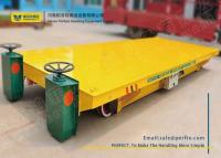 China PLC Controlled Battery Transfer Cart , Rail Drive Steel Platform Motorized Wagon for sale