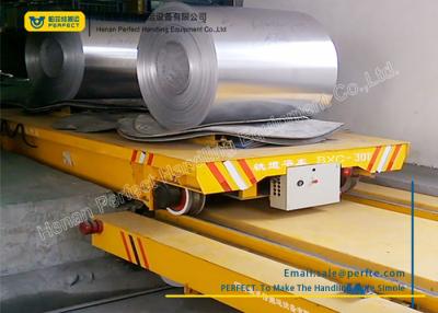 China Towed Cable Powered Coil Transfer Trolley Customized Color For Metal Sheet for sale