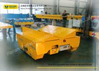 China Coils Handling Rail Transfer Trolley / Motorized Rail Cart For Steel Factory for sale