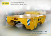 China Steel Material Die Transfer Cart / Yellow Industrial Cross Rail Transfer Car for sale