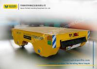 China Steel Material Die Transfer Cart / Yellow Industrial Cross Rail Transfer Car for sale