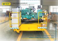 China Steel Structure Flat Industrial Transfer Trolley , Solid Rail Transport Van with Low Table for sale