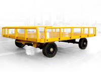 China Non-power towed Heavy Duty industrial carts -50t Flat Transfer Trolley for sale