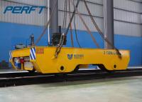 China Battery Powered Electric Flat Rail Transfer Cart with Wireless Remote and Hand Combined crane for sale