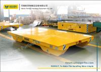 China remote control operation rail transfer flat cart powered by sliding line for sale