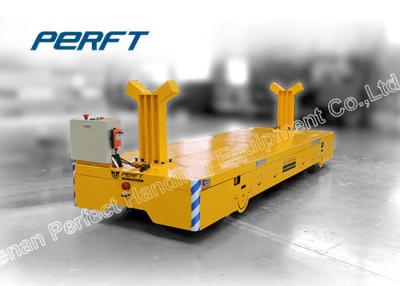 China Electric Die Transfer Cart For Train Shipment Cargo Transport , Yellow Color for sale