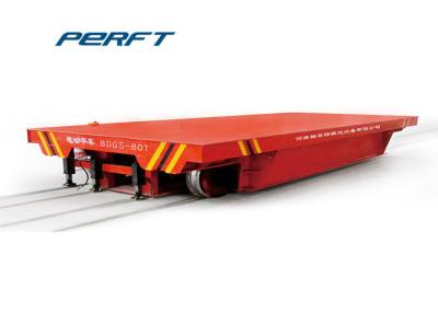 China Heavy Load Rail Transfer Cart Carbon Steel Electric Battery Powered Railway Flat Vehicle for sale