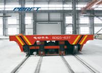 China Heavy Load Rail Transfer Cart Carbon Steel Electric Battery Powered Railway Flat Vehicle for sale