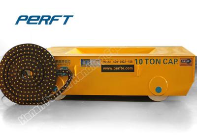 China Yellow Warehouse Carts Material Handling Equipment  With Cable Drum Power for sale