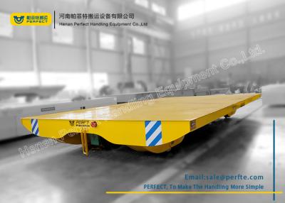 China cheap heavy duty busbar powered flat electric transfer car on rail for workshop for sale