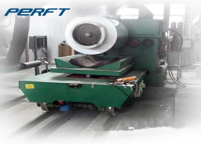 China Heavy Duty hydraulic lifting Electric Rail Coil Transfer Trolley for factory Aluminum Steel Pipe and coils transport for sale