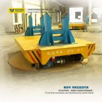 China high quality transfer flat cart with turntable on rails for transport large goods for sale