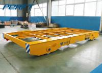China Cable Drum Power Electric Flatbed Cart , Abrasive Blasting Rail Transfer Cart for sale