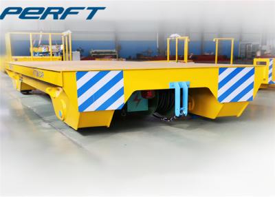 China 20 ton Steerable Electric Flat Rail Transfer Cart with Rail Guided Vehicle for plant material transport for sale