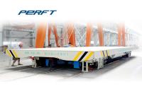 China 150 ton Carbon steel Rail Guided Electric Flat Transfer Cart for Factory Cargo Transportation for sale