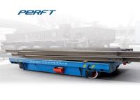 China 150 ton Carbon steel Rail Guided Electric Flat Transfer Cart for Factory Cargo Transportation for sale