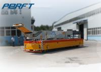 China 50 ton Motorized Carbon Steerable Industrial Transfer Trolley for Heavy Duty Industrial Material Handling for sale