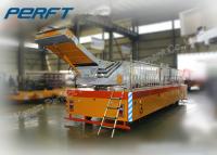 China 50 ton Motorized Carbon Steerable Industrial Transfer Trolley for Heavy Duty Industrial Material Handling for sale