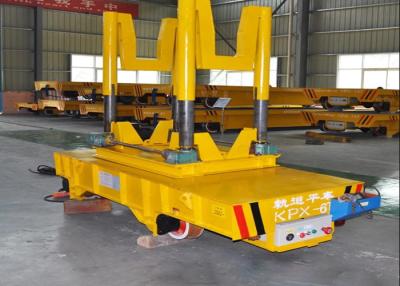 China 4 Wheel Ladle Transfer Car Motor Driven Electric Rail Flatbed Car For Ladle Transportation for sale