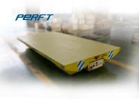 China Rail Traveling Flat Electric Material Transfer Cart , Heavy Duty Handling Equipment Battery Power for sale