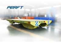China Rail Traveling Flat Electric Material Transfer Cart , Heavy Duty Handling Equipment Battery Power for sale