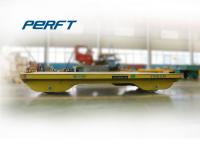 China Rail Traveling Flat Electric Material Transfer Cart , Heavy Duty Handling Equipment Battery Power for sale