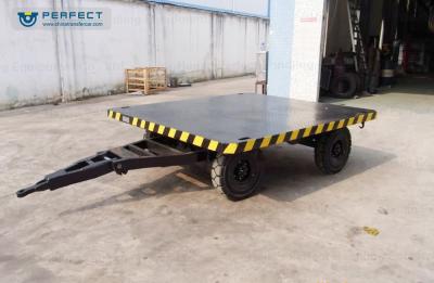 China 1-200 Ton Steel Frame Material Transfer Cart Trailer For Tractor Truck Handling Goods for sale
