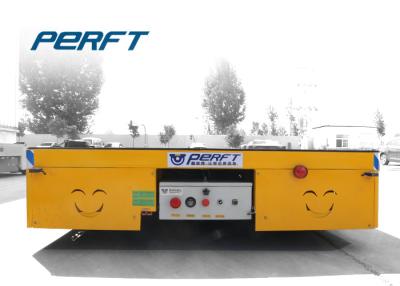 China 50m/Min Heavy Load Flatbed Battery Transfer Cart On Curved Rail Route for sale