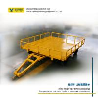 China custom 1-200 ton heavy duty industrial trailer towed by forklift free turning trackless transfer trailer for sale