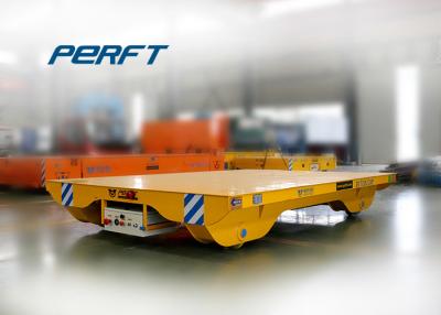 China 10t electric battery powered steel plant transfer trolley on concrete floor for sale