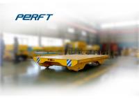 China 10t electric battery powered steel plant transfer trolley on concrete floor for sale