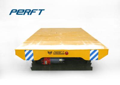 China Low Voltage Track Cross Over Rail Transfer Cart , Electric Flatbed Transfer Trolley for sale