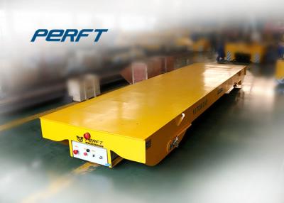 China Low Voltage Rail Transfer Cart For Workshop Cargo Delivery , Table Size Customized for sale