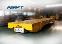China Low Voltage Rail Transfer Cart For Workshop Cargo Delivery , Table Size Customized for sale