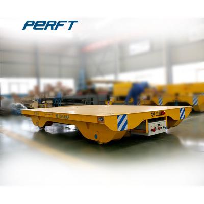 China 1-30t Electric Heavy Duty SGS Material Transfer Cart Remote And Hand Wireless Control for sale