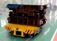 China Remote Control 10 Ton Bogie Battery Powered Cart , Railway Motorized Transfer Trolley for sale