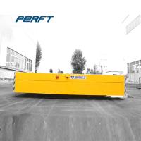 China Yellow Customized Automated Motorized Battery Transfer Cart Carrier Flat Car for sale