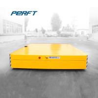 China Yellow Customized Automated Motorized Battery Transfer Cart Carrier Flat Car for sale