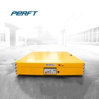 China Yellow Customized Automated Motorized Battery Transfer Cart Carrier Flat Car for sale