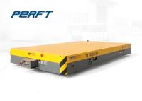 China Yellow Battery Transfer Cart Motorized Trackless Bogie Handling Coil For Workshop for sale