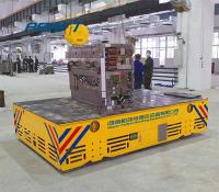 China Rubber Wheel Battery Transfer Carriage , Industrial Transfer Trolley 100 Ton Capacity for sale