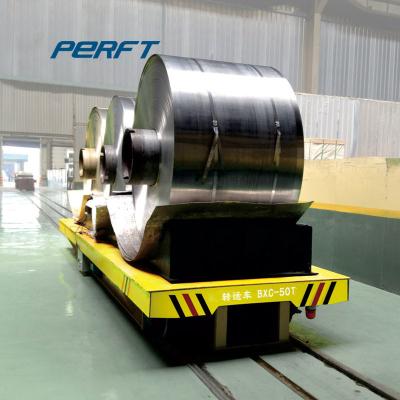 China Custom Battery Operated Steel Coil Transfer Trolley Material Handling Equipment for sale