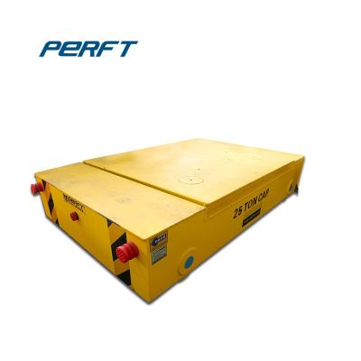 China Q235 Steel Customized Rail Transfer Cart , Flat Motorized Transfer Trolley Cart for sale