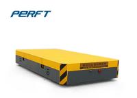 China Yellow Color Rail Battery Transfer Cart , Workshop Industrial Material Handling Carts for sale