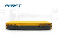 China Yellow Color Rail Battery Transfer Cart , Workshop Industrial Material Handling Carts for sale