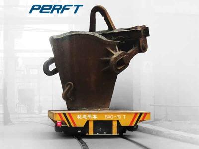 China Electric Hot Metal Motorized Ladle Transfer Trolley Easy Operation for sale